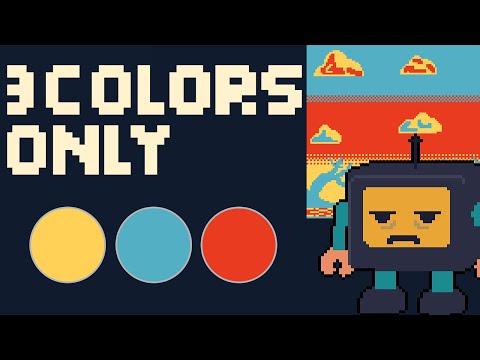 Drawing Pixel Art Landscapes With ONLY 3 Colors!