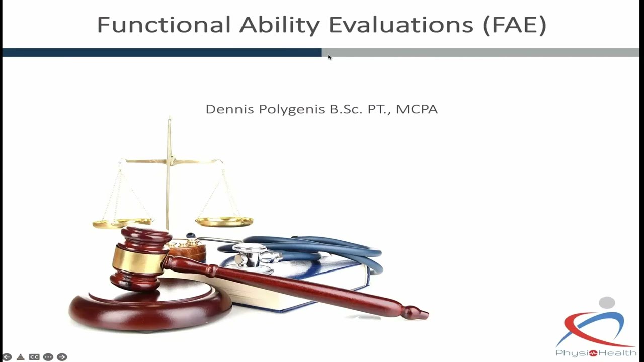 Components of a Functional Abilities Exam (FAE) - RSI Day 2022 - Week 2