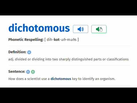 Reading the word Dichotomous