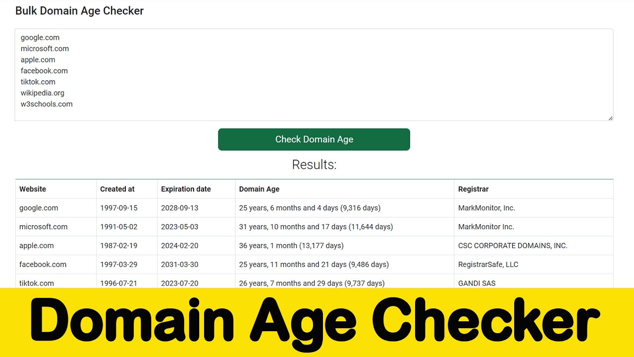 How to do Check Websites Age | Free Bulk Domain Age Checker | Best Convert Tools