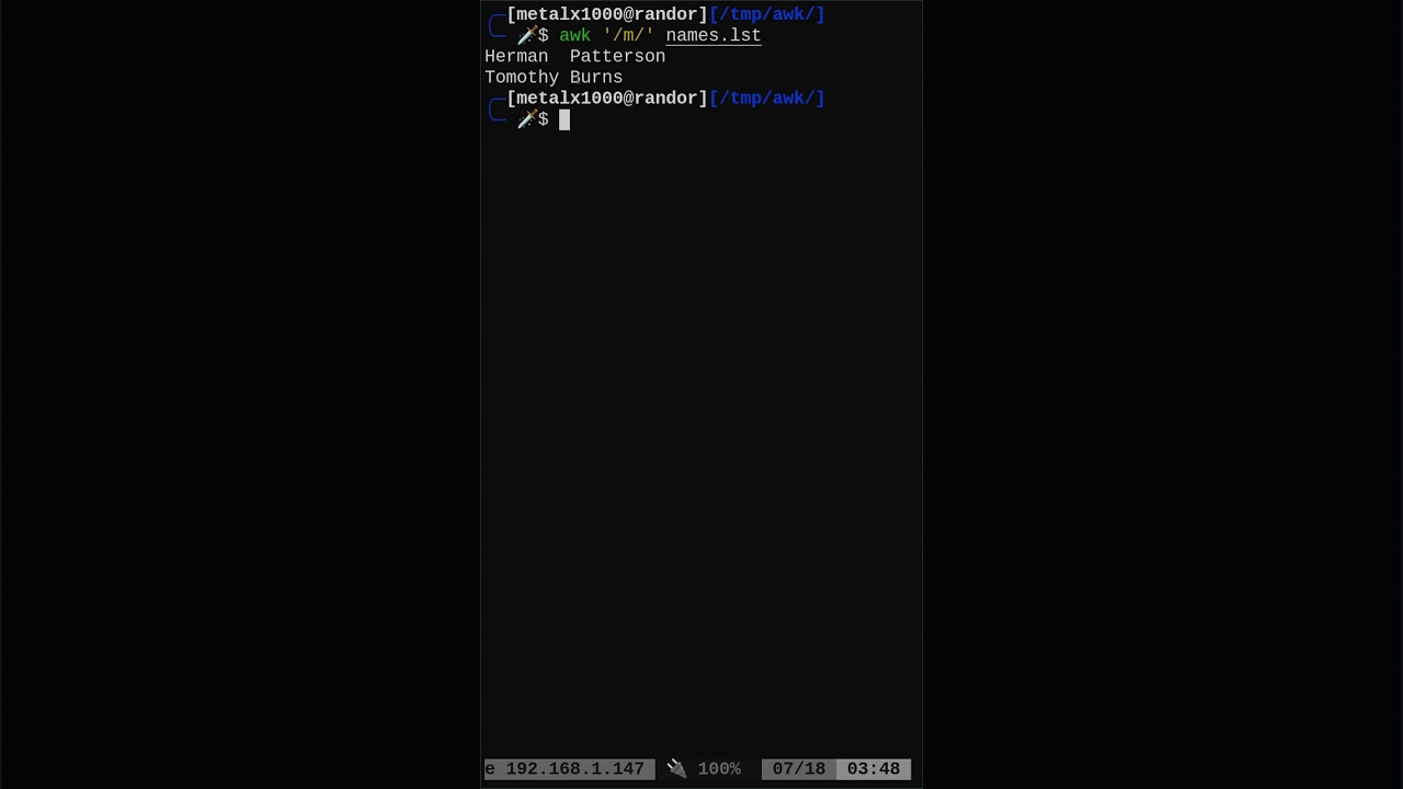 06 AWK Tutorial Short