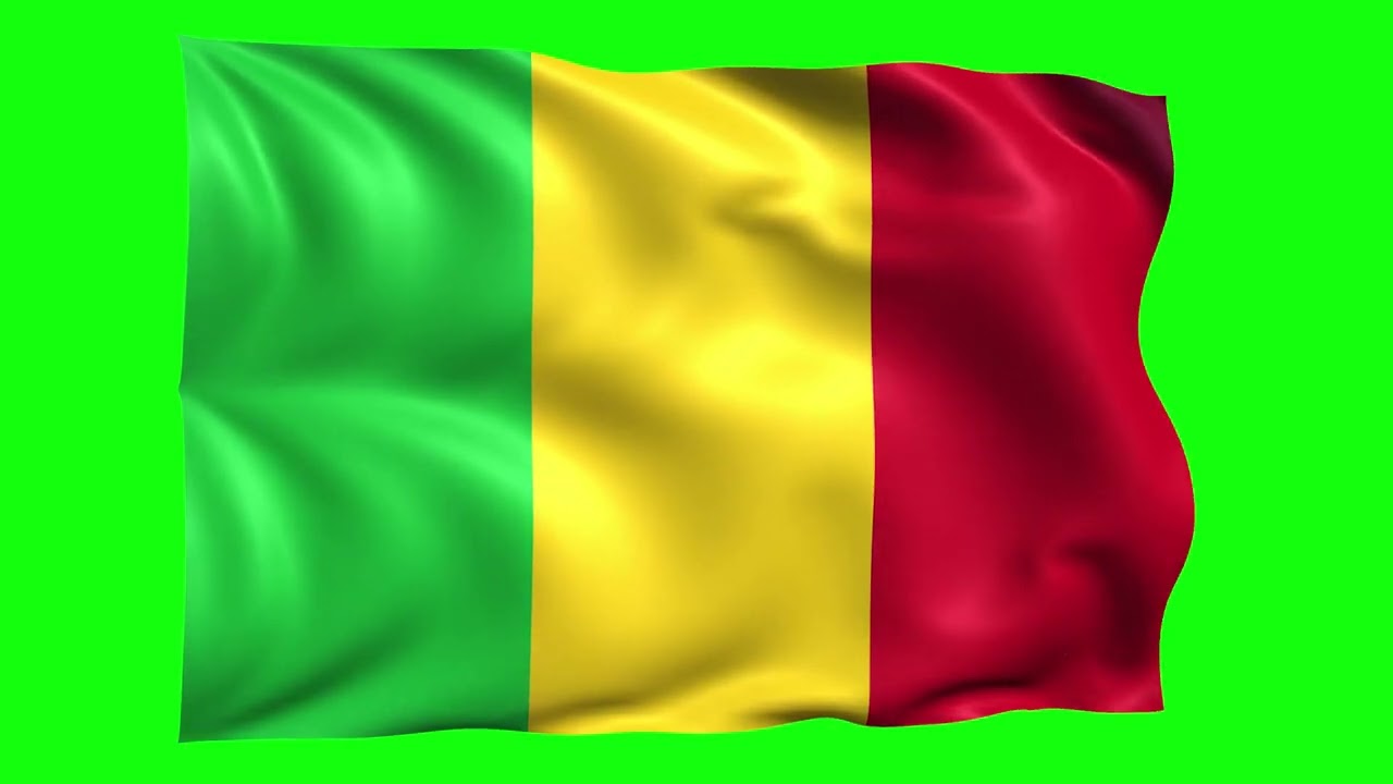 Green screen Footage | Mali Waving Flag Green Screen Animation | Royalty-Free