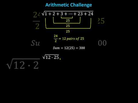 Arithmetic Challenge: Simplify the Square Root of a Sum #maths #mathinstruction #math