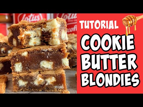 How to make Cookie Butter Blondies! Recipe Tutorial #Shorts