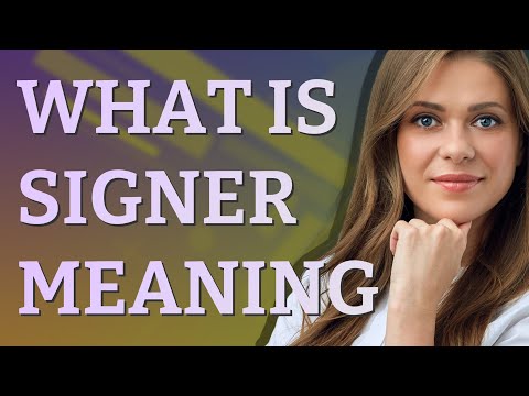 Signer | meaning of Signer