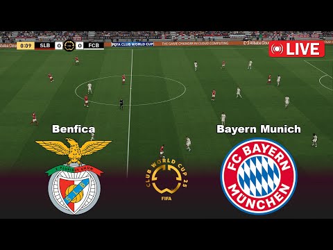 🔴BENFICA vs BAYERN MUNICH : LIVE - FIFA Club World Cup 2025 USA | Match Ao Vivo | Pes 21