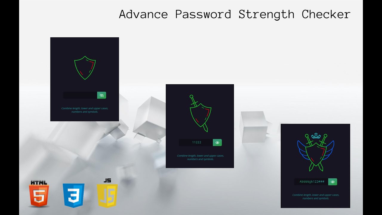 Advanced Password Strength Checker with HTML, CSS, and JavaScript | JS projects ||The Terminal Boy