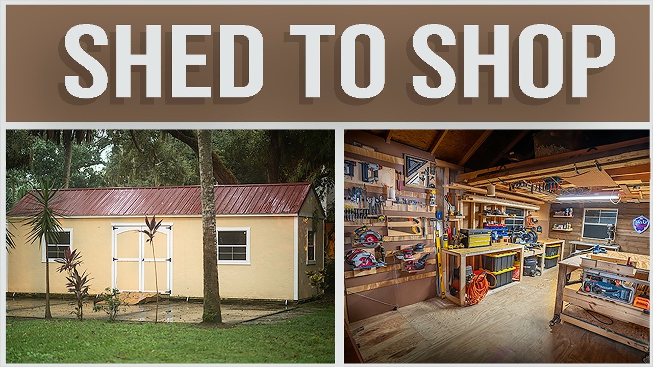 DIY Shed to workshop - miter station, table saw, dust collection