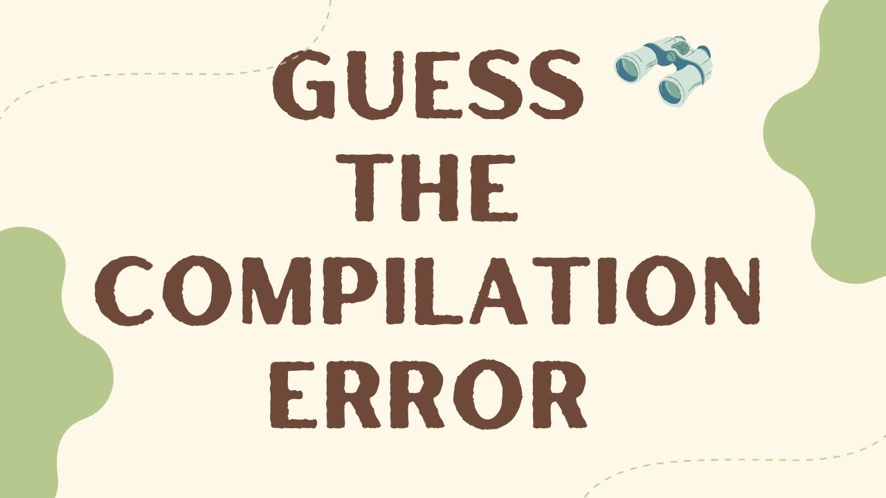 Guess the #compilation error #java #javaprogramming