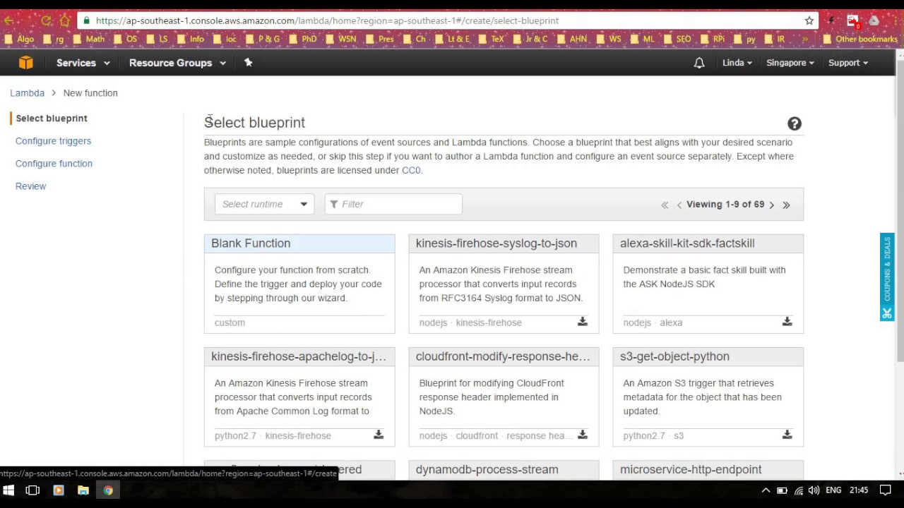 Creating a AWS Lambda Function