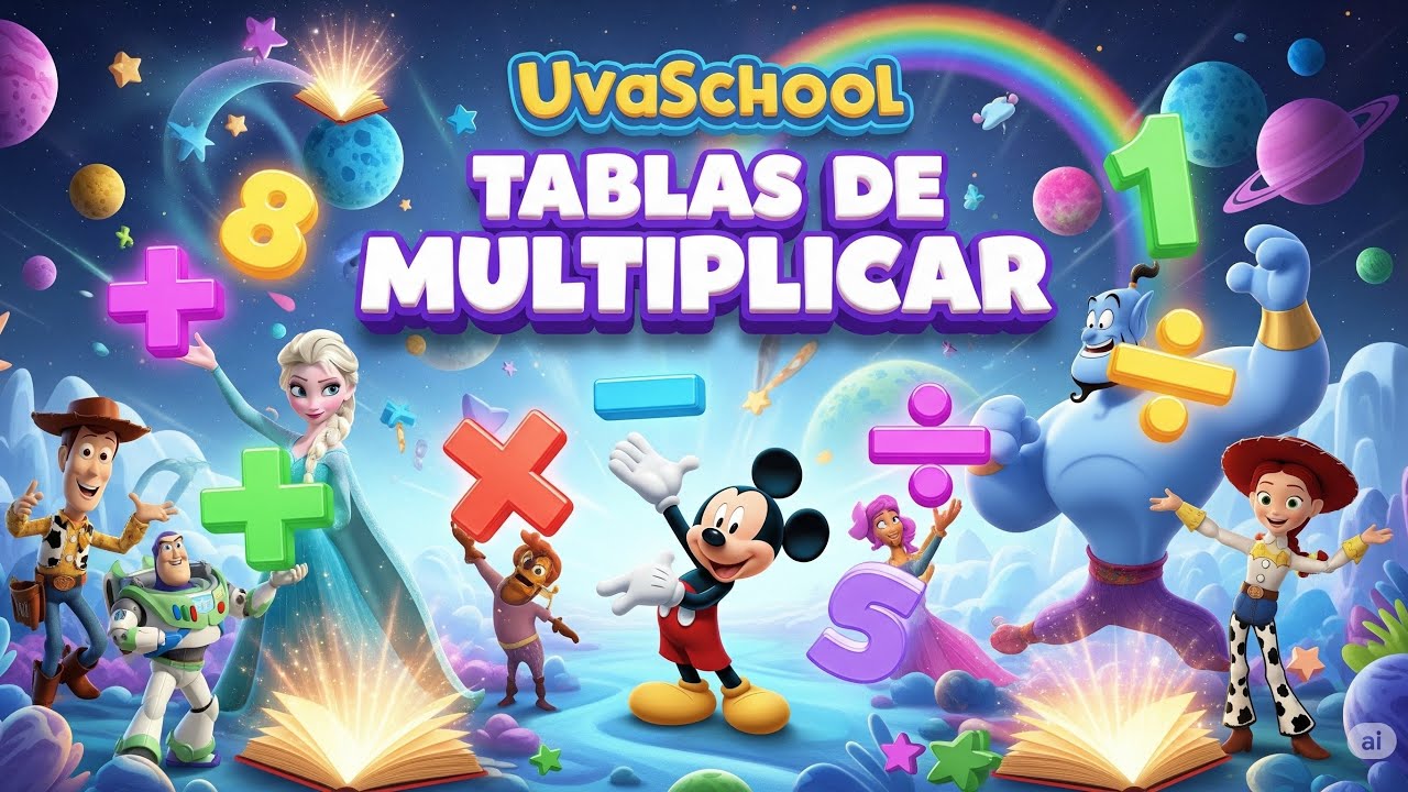 ¡Aprende las Tablas de Multiplicar con Disney! Magia y Diversión para Niños