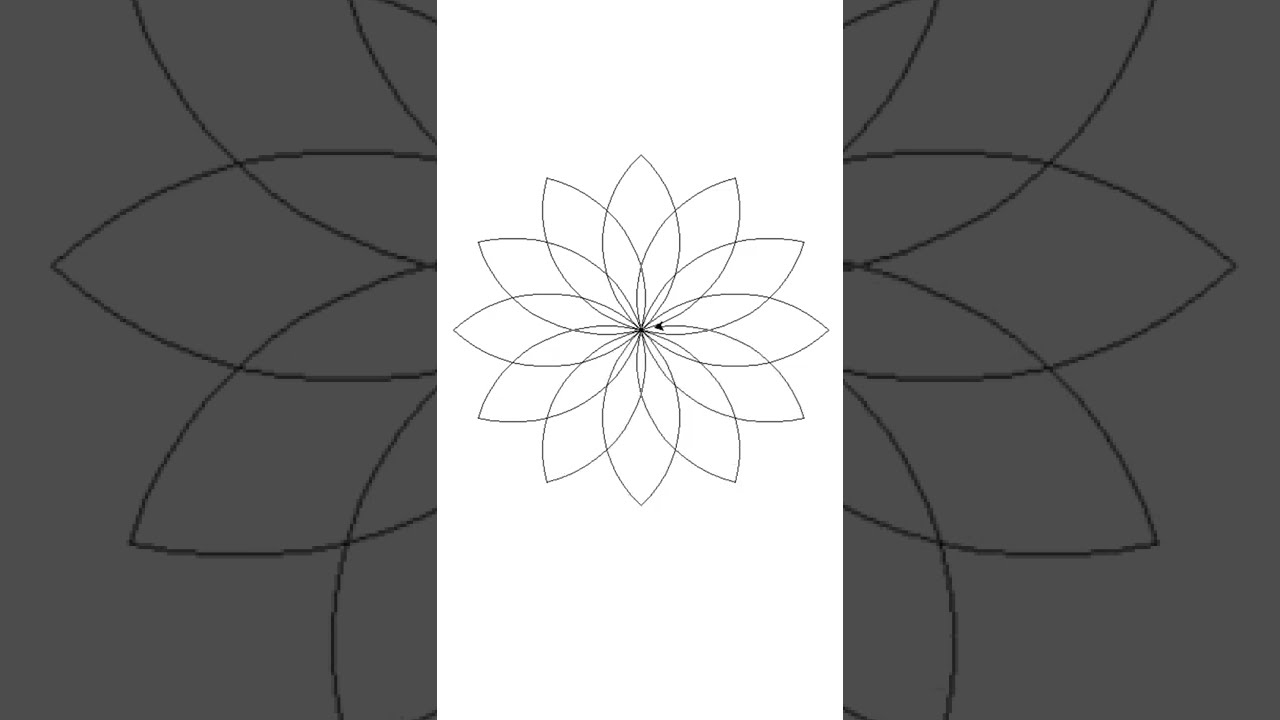Draw a flower using turtle module in python #shorts