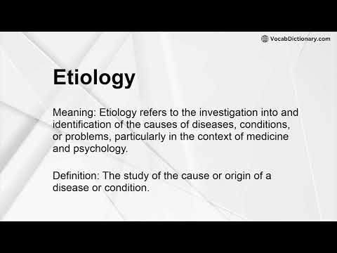 Etiology Meaning