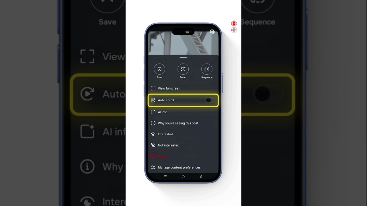 ♦️Instagram Auto Scroll 🤫