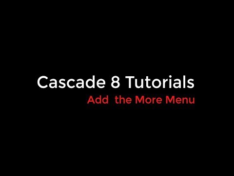 Add the More Menu