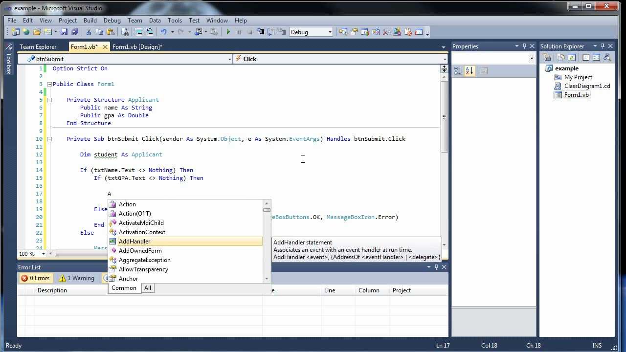 Visual Basic Tutorial 18 - Structures