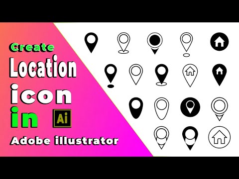 How to create location icon in adobe illustrator in 2023 | location icon