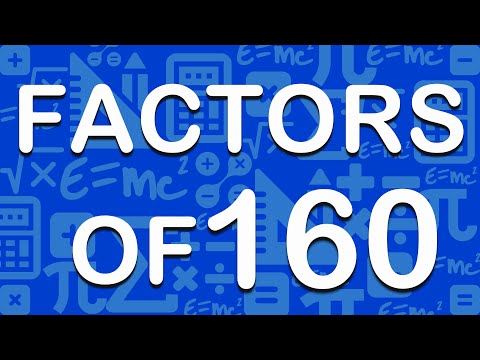 Factors of 160 / prime factors of 160 / #maths #factors # publicmaths