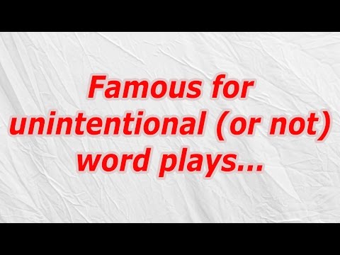Famous for unintentional or not word plays (CodyCross Answer/Cheat)