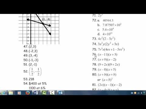 Math 082 Final Review Problems 76, 77, and 79