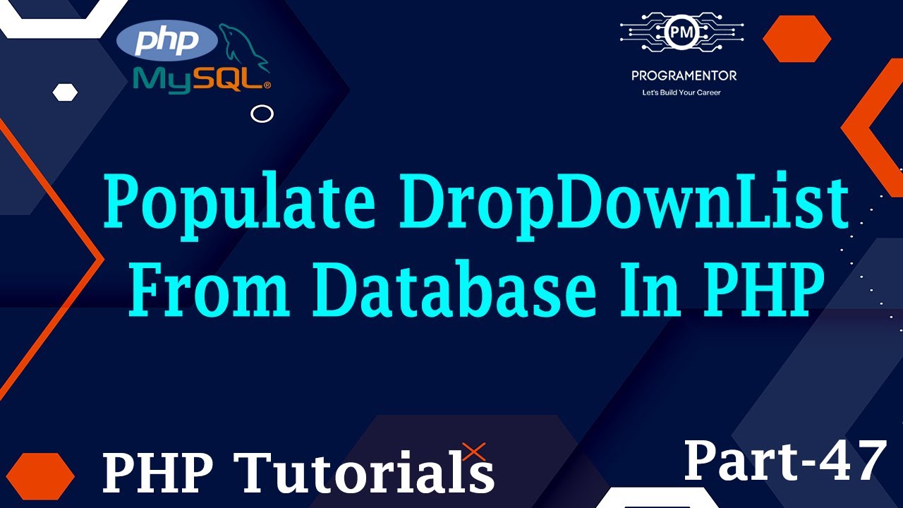 47 | Populate DropDownList From Database In PHP MySQL | Fetch Data In DropDownList PHP (Hindi/Urdu)