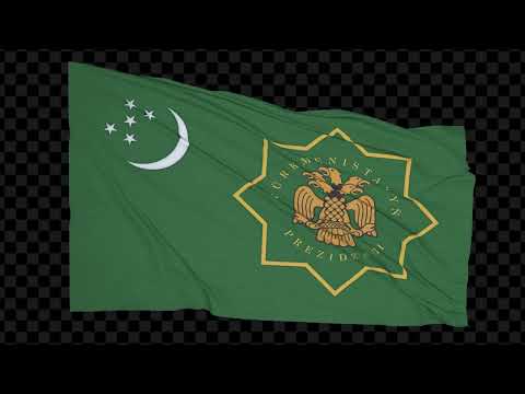 Turkmenistan Presidential Flag PNG Sequence Pack