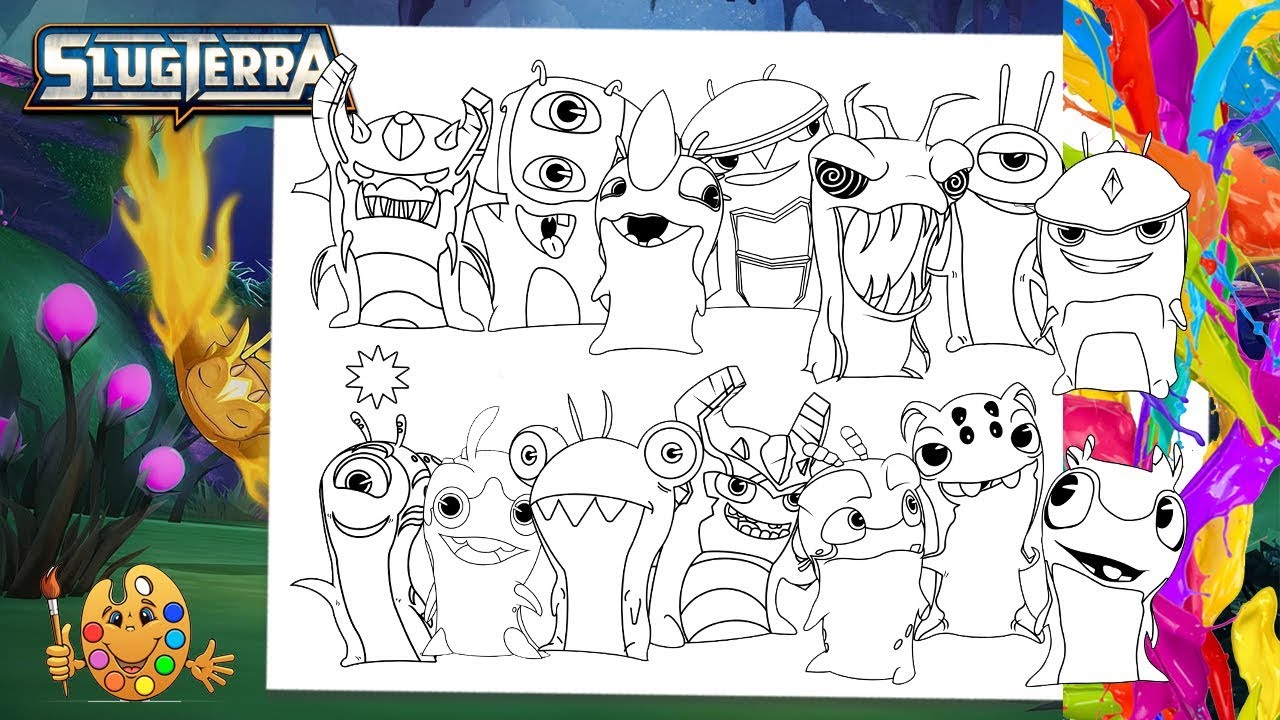 Coloring Slugterra - Slugs Super Combo Coloring Book & Pages