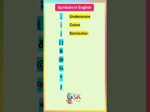 Symbols in English #english #learnenglish #vocabulary #englishlanguage #shorts