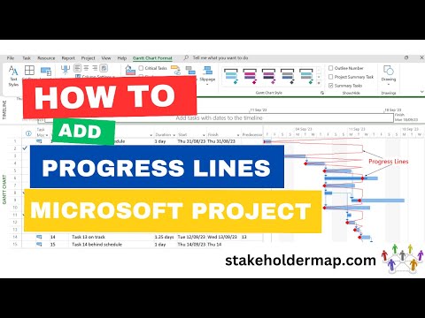 How to view Progress Lines in Microsoft Project