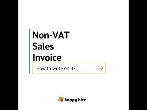 FAQ: How to Write Non-VAT Sales Invoice