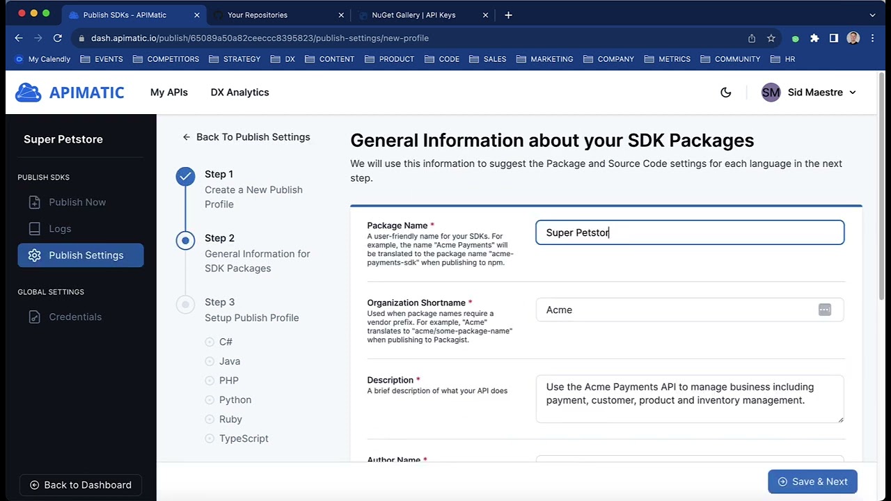 APIMatic SDK Publishing