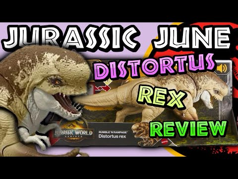 Jurassic June Mattel Distortus Rex Review #matteljurassicworld #jurassicjune #dinosaurs #toys