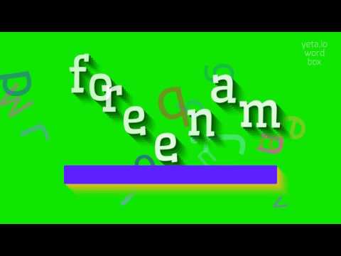 How to say "forename"! (High Quality Voices)