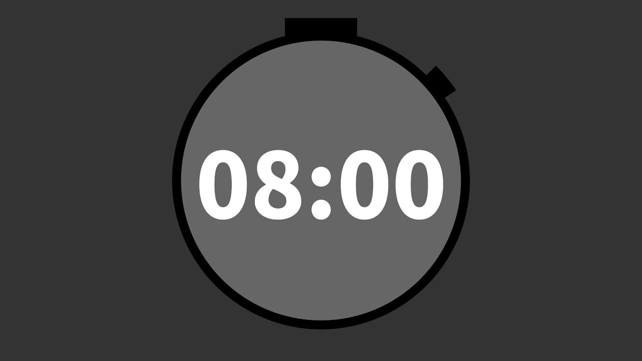8 Minutes Countup Timer ‐ Animated