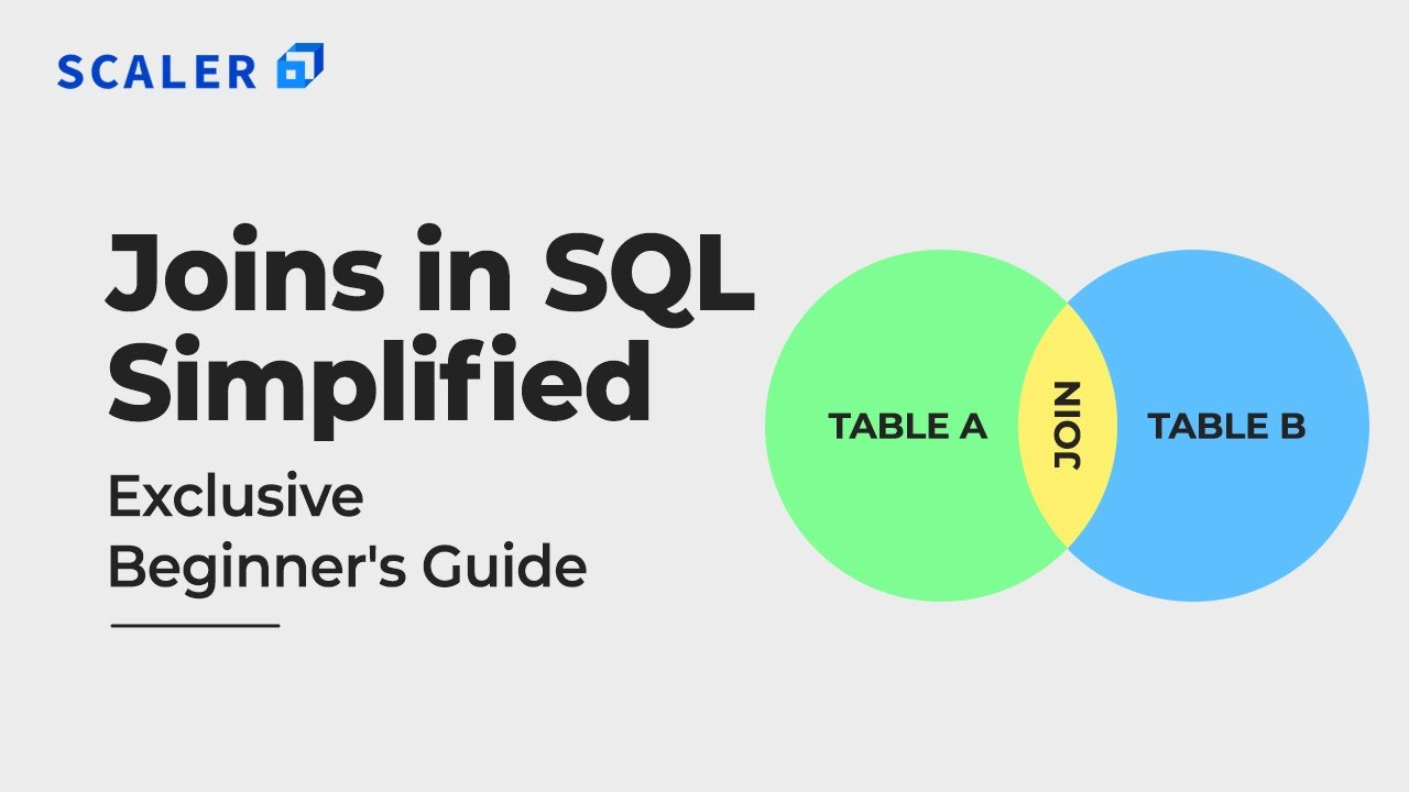 Joins in SQL Made Easy for Beginners 2023 | Joins in SQL Tutorial With Examples | Scaler