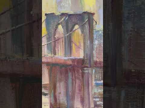 My original artwork for sale Brooklyn Bridge, oil painting on canvas #short #artforsale