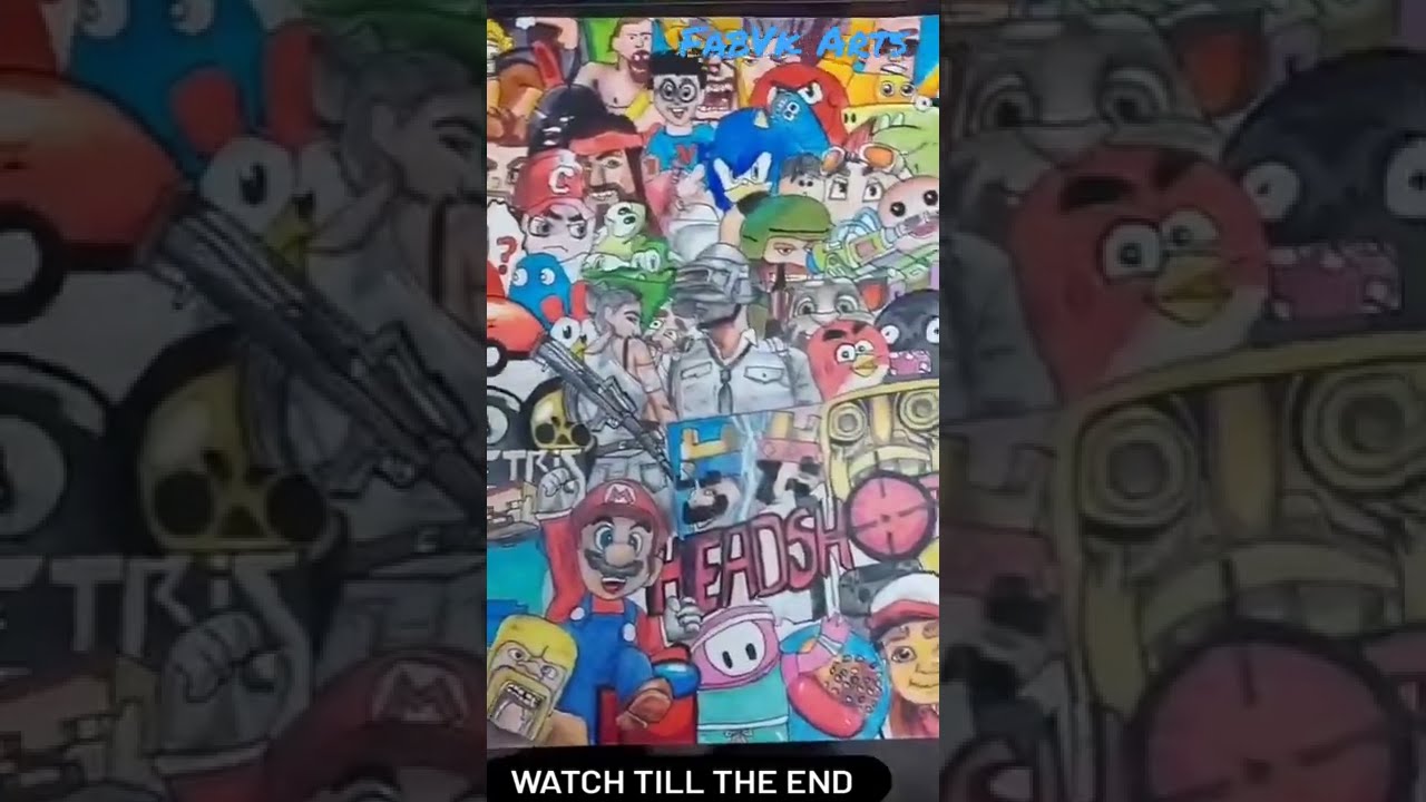 I Made a Doodle with 50+ Games on One sheet🔥🔥🔥#shorts #shortvideo #doodleart #doodle #art
