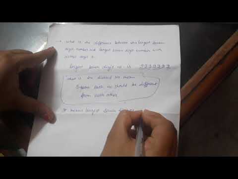 Difference between largest seven digit no. With distinct digits