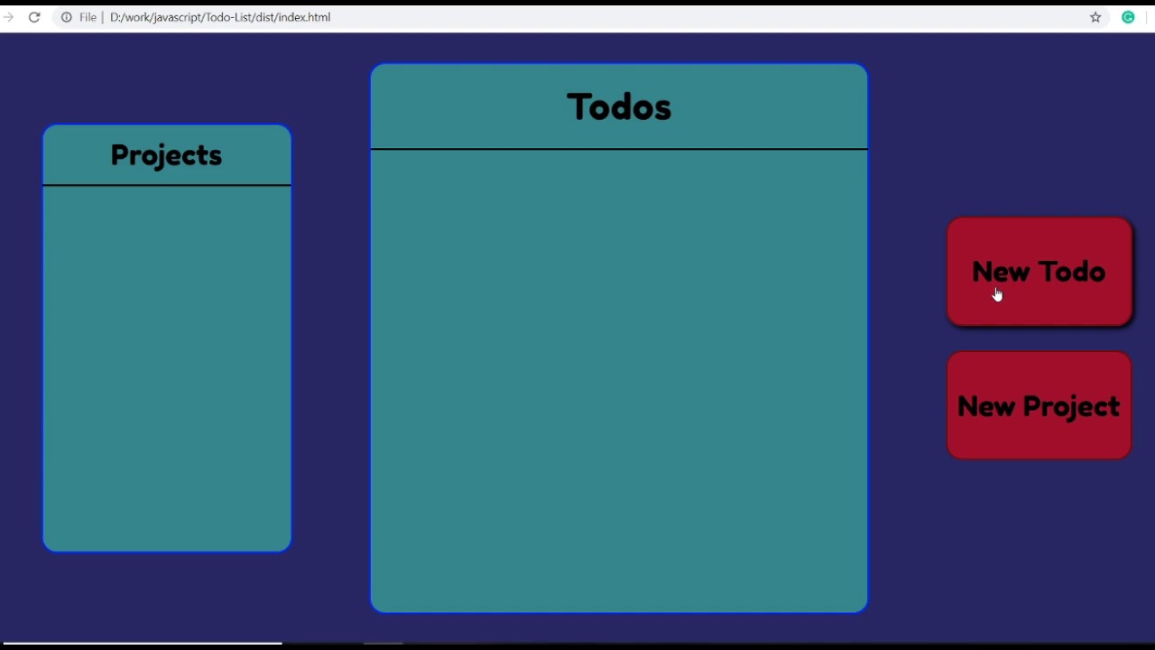 Project and Task List In JavaScript With Source Code | Source Code & Projects
