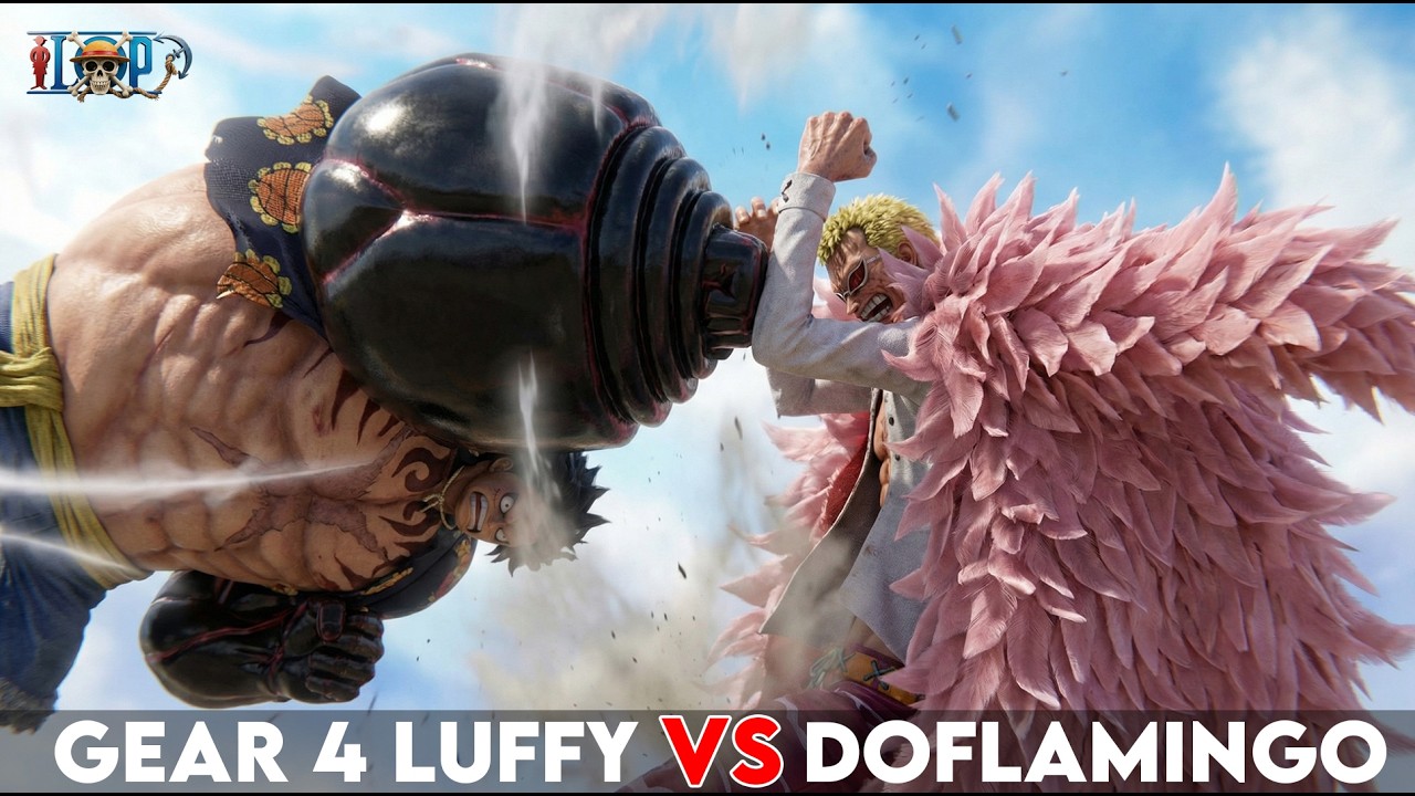 One Piece - Gear 4 Luffy VS Doflamingo | Ultra Realistic 3D Cinematic 4K (Fan Made by ILOP)