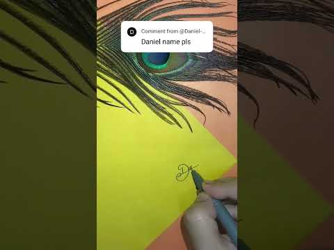 Daniel Name Signature ✍️ | Stylish Calligraphy Art #shorts