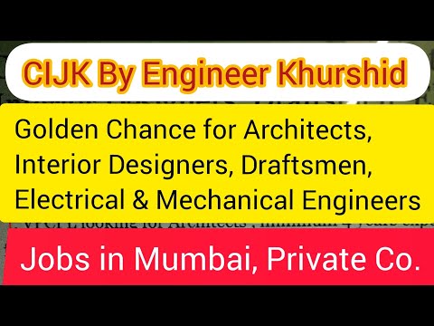 Recruitment for Architect। Interior Designer। Electrical। Mechanical। Engineers। Jobs in Mumbai