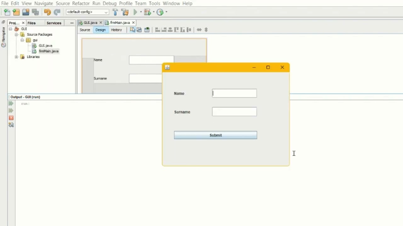 Java Netbeans. How to make a GUI ( part 1)