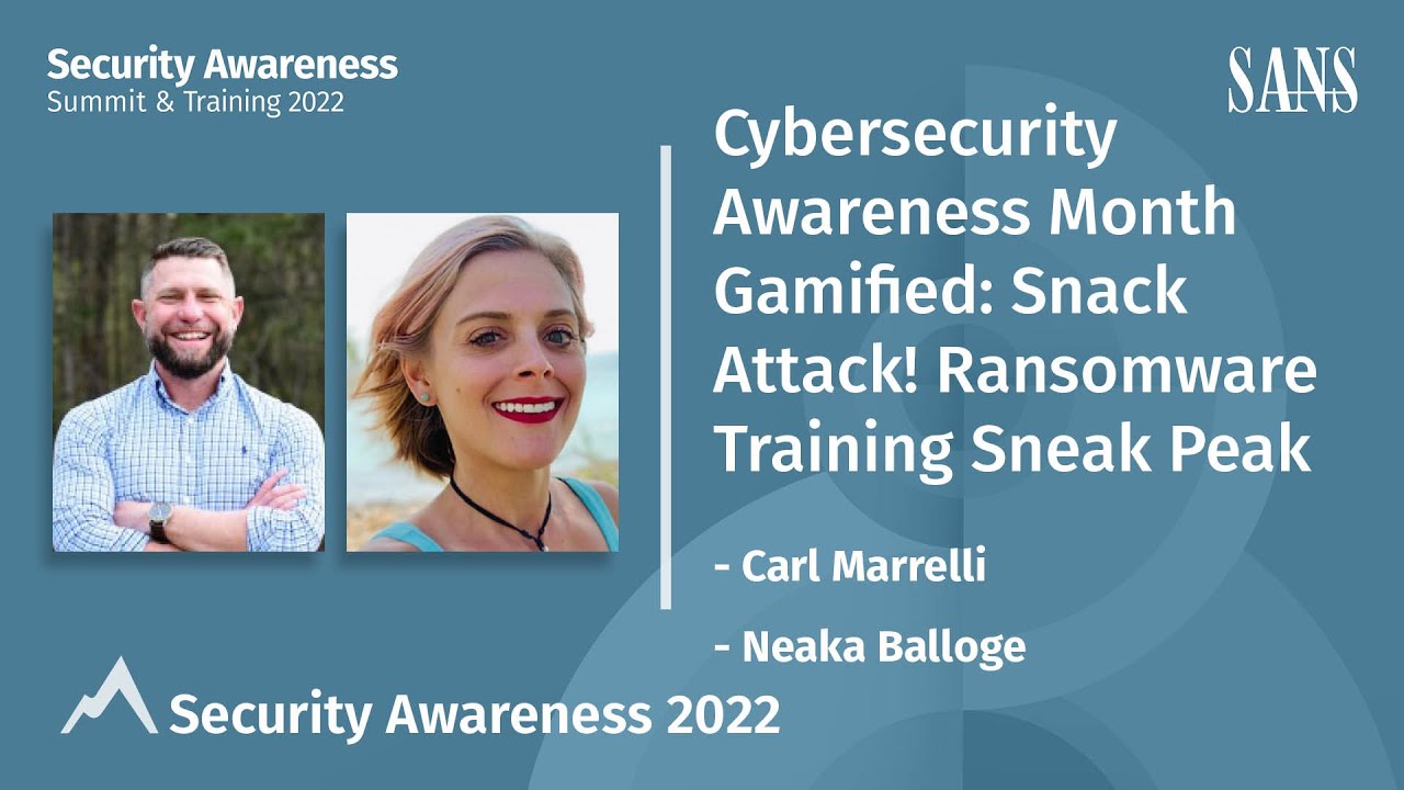 Cybersecurity Awareness Month Gamified: Snack Attack! Ransomware Training Sneak Peak