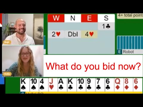 4♠, 5♣, pass, or double... What will you choose? - with India Natt née Leeming