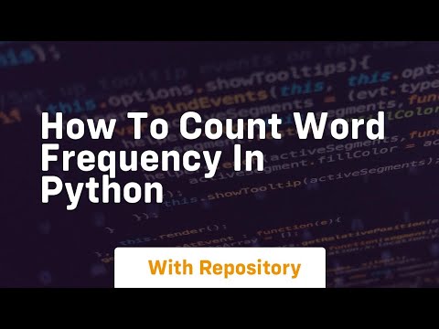 how to count word frequency in python