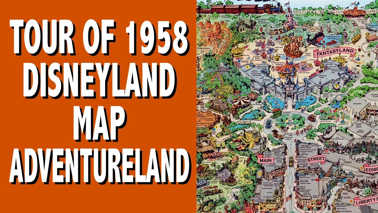 Tour of 1958 Disneyland Map Adventureland