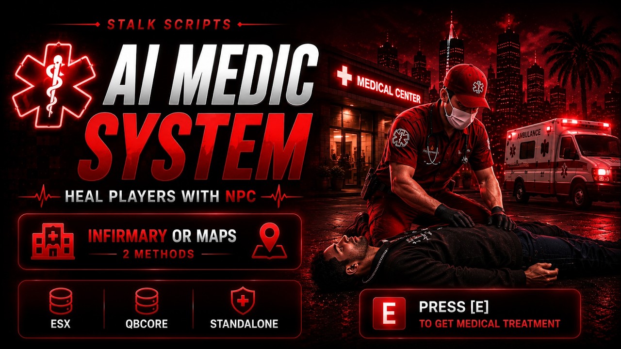 MEDIC SYSTEM + DEATHSCREEN | OPENSOURCE | FIVEM SCRIPT