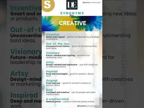 Other ways to say creative in Business English #BusinessEnglish #EnglishVocabulary #SpeakFluently