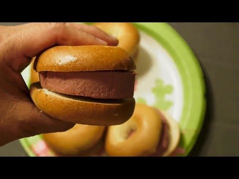 Liver Sausage Mini Bagel Sandwiches